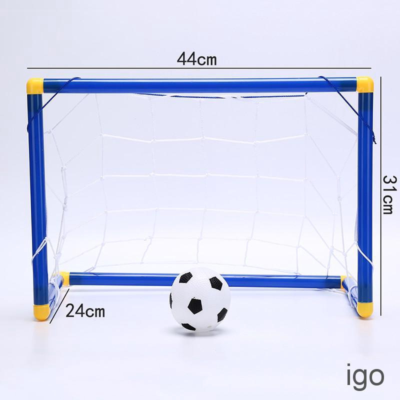 Folding Mini Football Soccer Goal Post Net Set with Pump Kids Sport Toy ...