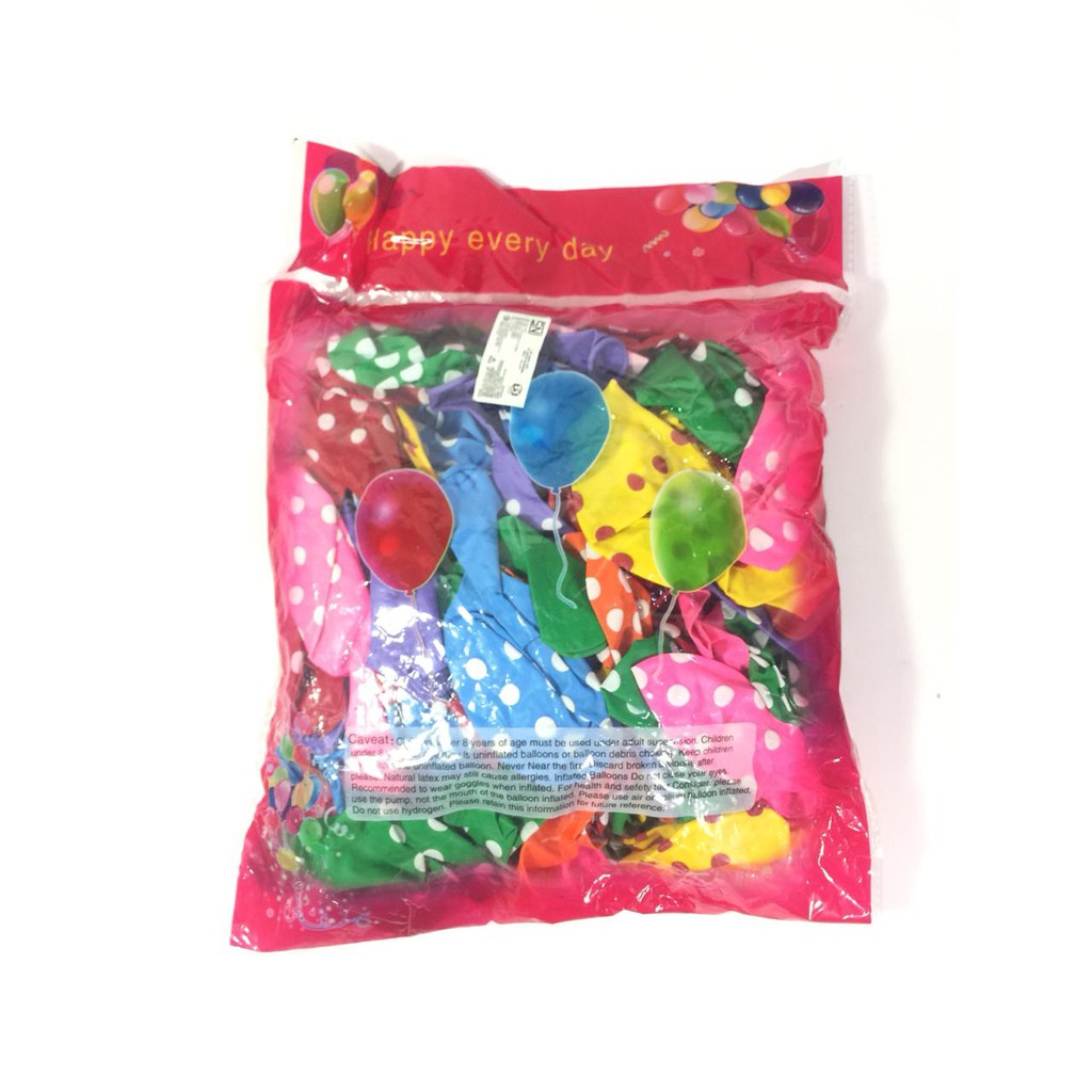 Polka dot Birthday Balloon Children's Toy 1 pack contains 100 pcs ...