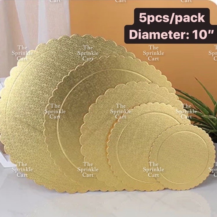 Cake Board High Quality 2mm Thick Scalloped Round Square Marble Silver ...