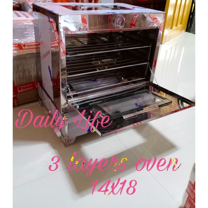 Stainless Oven 2,3 & 4 Layers 14x18 inner size | Shopee Philippines