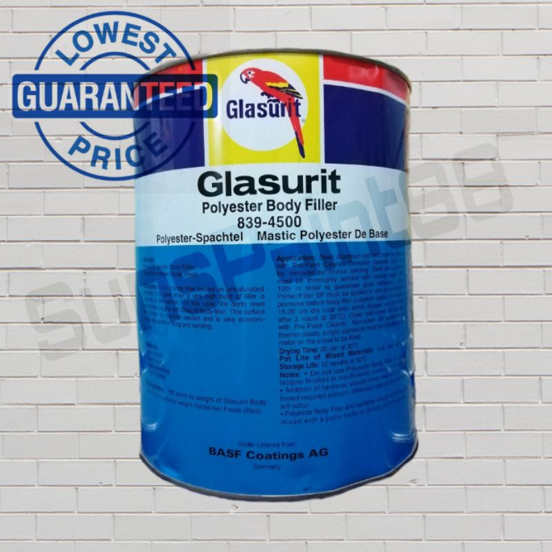 Glasurit Polyester Body Filler 839-4500 with Hardener (4L) | Shopee ...