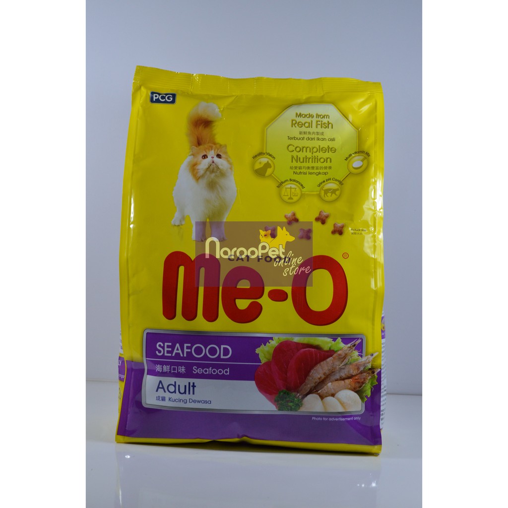 Avc - Me-O Adult Seafood Cat Food 1.2 kg | Shopee Philippines