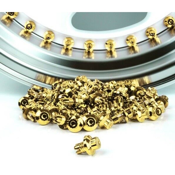 Universal Wheel Rim Rivets Nuts Rim Lip Push-On Decoration Black Chrome ...