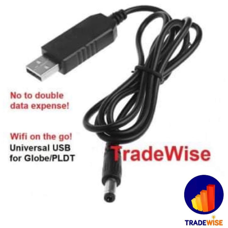 STEP UP USB DC 5V TO DC 12V 2.1mm X 5.5mm Converter For GLOBE/PLDT ...