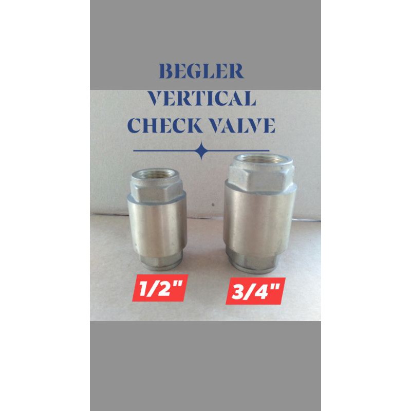 CHECK VALVE 1/2 & 3/4 BEGLER HD BRASS | Shopee Philippines