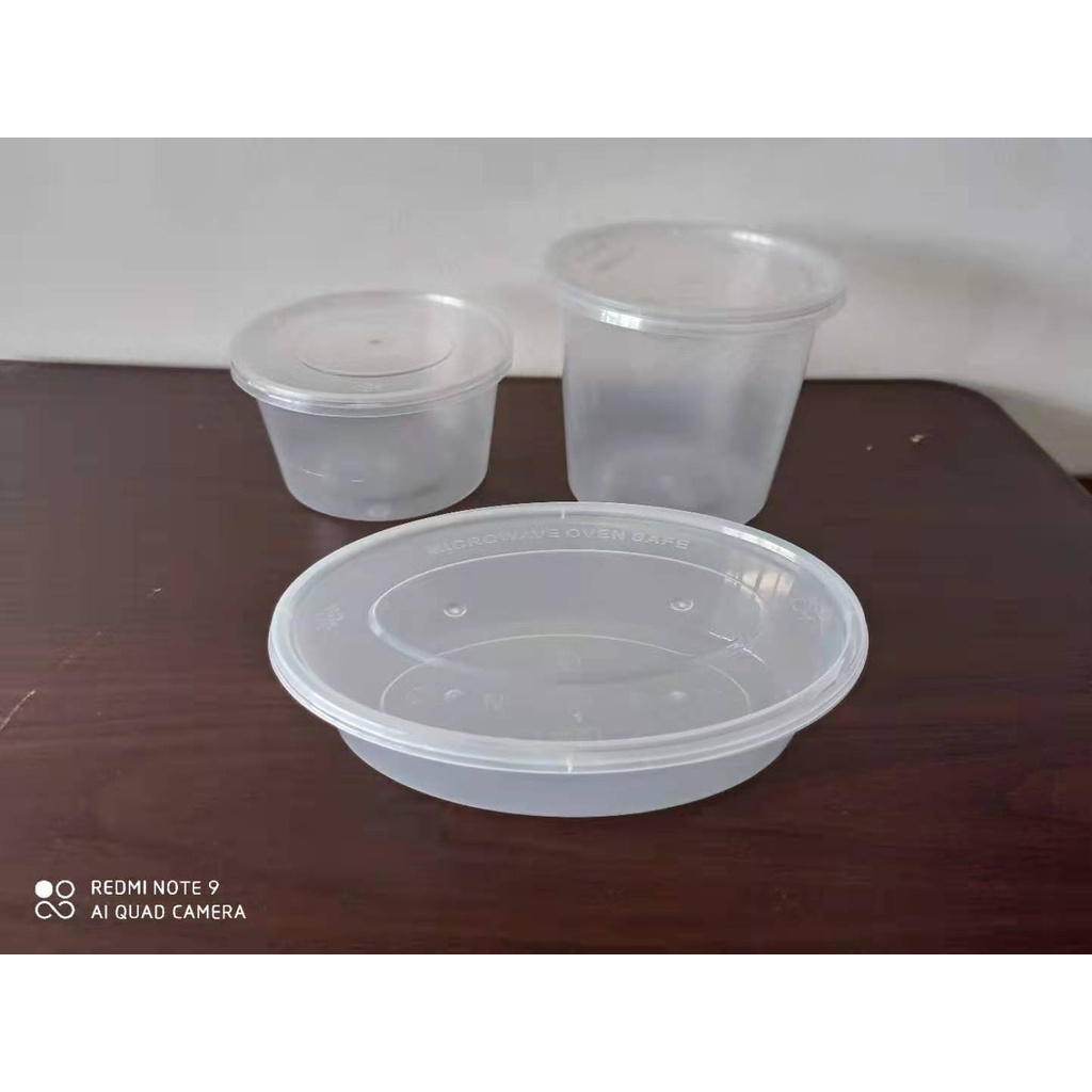 TPS♦♦ 10pcs/pack Clear Round/Oval Leak Proof Microwavable Container ...