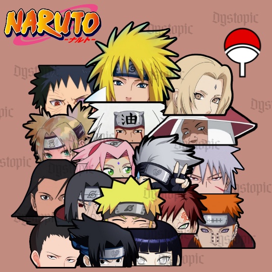 NARUTO Peeker Sticker with Freebies - Waterproof / 3 inches / High ...