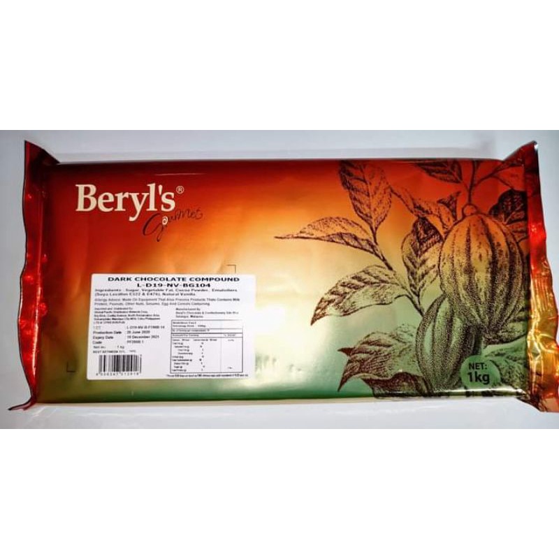 BERYLS CHOCOLATE BAR 1KG | Shopee Philippines