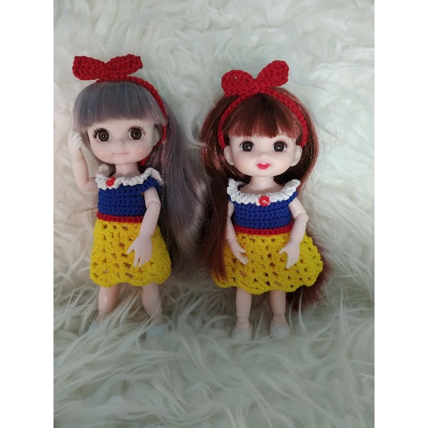 Snow white dress (Knitwear For bjd Doll) | Shopee Philippines