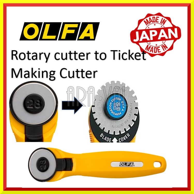 Olfa Rotary Cutter and Perforation Cutter 28mm | Shopee Philippines