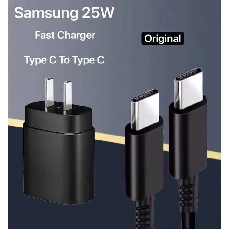 Samsung 25W Adapter USB Type-C to Type-C Cable Super Fast Charging ...