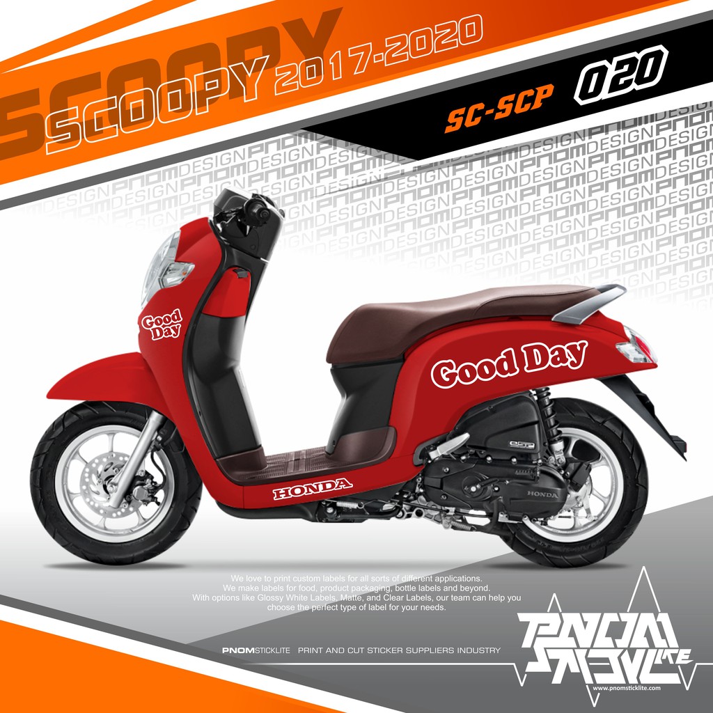 Cutting Scoopy Good Day Striping Stickers 2017 2018 2019 2020 2021 2022 ...
