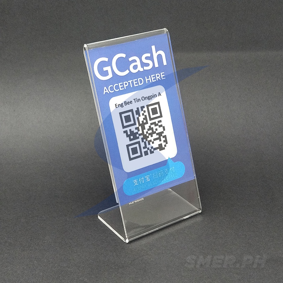 Acrylic 3 x 6 inches Holder Menu Display Stand for Business Office and ...