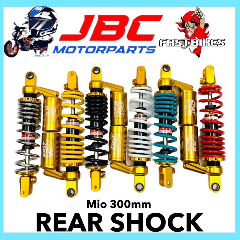 Fast Bikes Rear Shock 300mm Mio Sporty Soulty Click Beat Mio Soul i 125 Mio i 125 M3 | Shopee ...