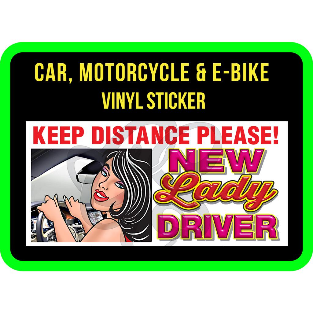 New Lady Driver Full Colour Vinyl Sticker_Two Sizes to Choose from ...
