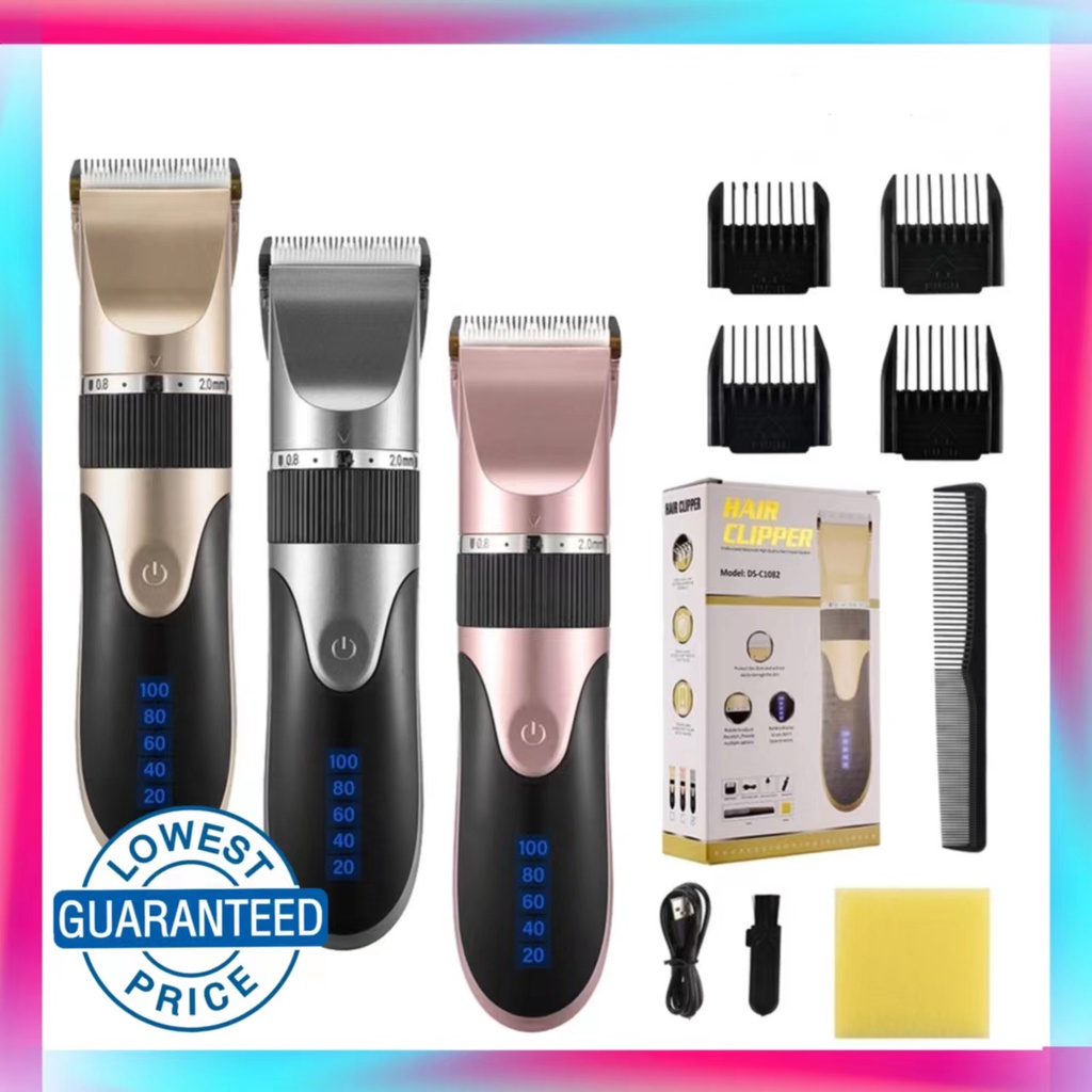 Professional Quiet Hair Clippers Cordless Rechargeable Barbers Complete Trimmers Set | Shopee ...