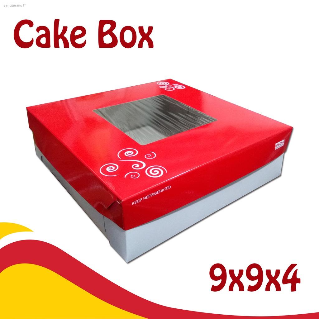 CAKE BOX RED 9x9x4 (10pcs) | Shopee Philippines
