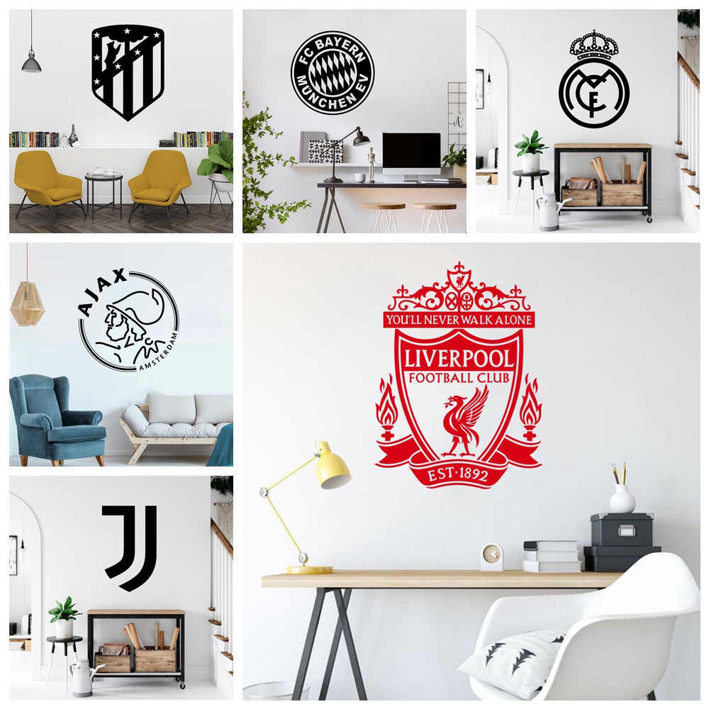 2022 World Cup Football Club Logo Wall Decal Wall Sticker Vinyl Decals ...