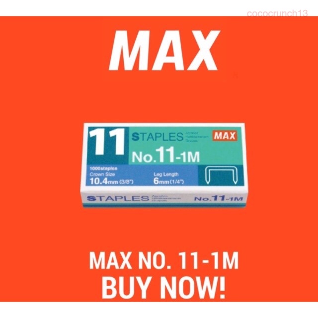 Max staple wire no. 11-1M for Vaimo series stapler | Shopee Philippines