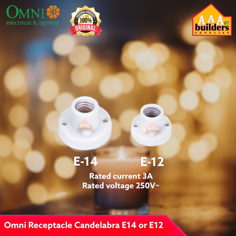 Omni Receptacle Candelabra E14 E12 Original!!! | Shopee Philippines