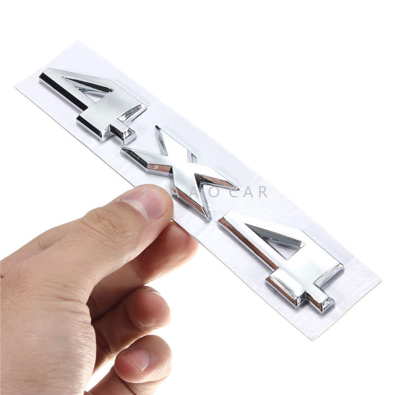 Silver Chrome 4X4 Auto Car Logo Decal Emblem Sticker for JEEP Dodge ...