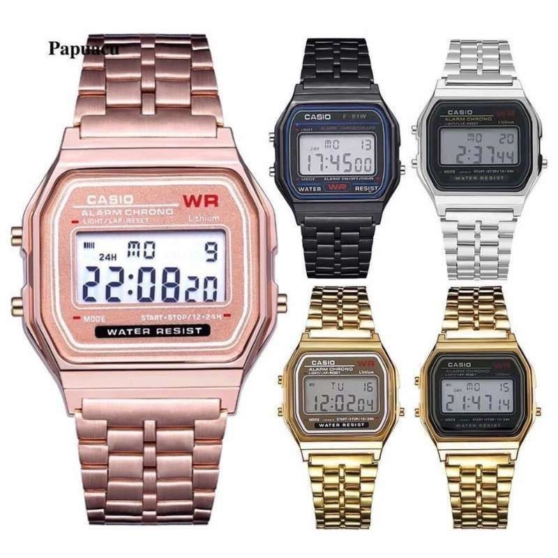 fashion squae stainless steel Vintage Glass Unisex Watch#159 | Shopee ...