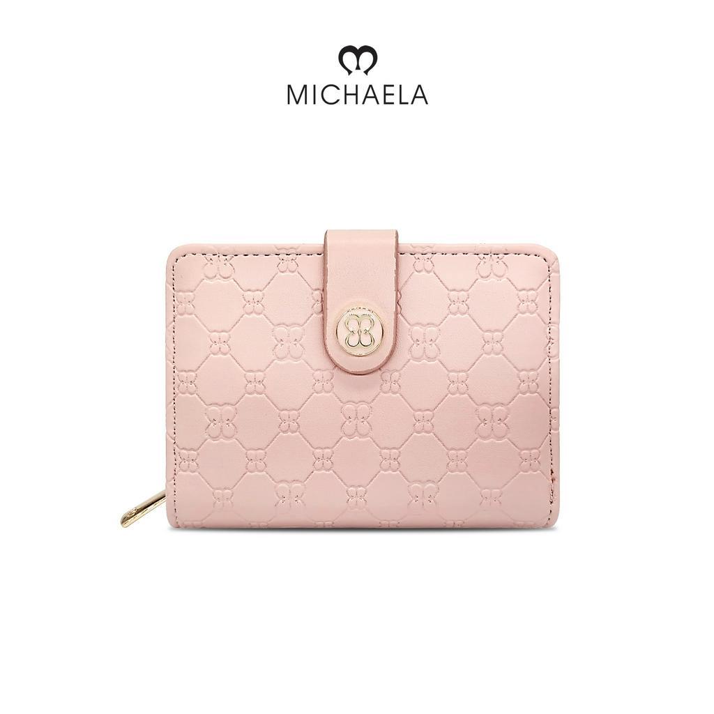 MICHAELA Short Wallet for Women Girls Spacious Compact Embossed Leather ...