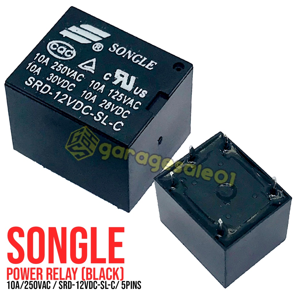 12V DC Power Relay 5 Pins Black Heavy Duty | Shopee Philippines