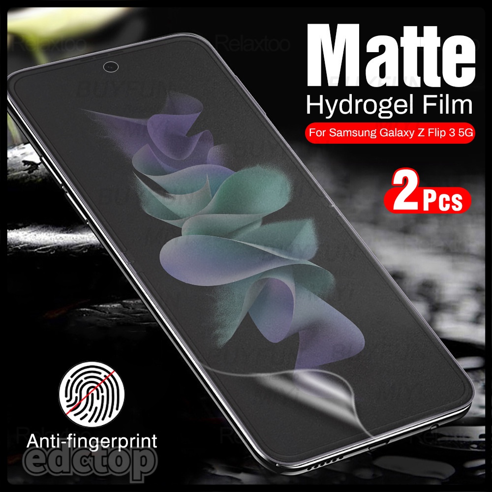 2pcs matte hydrogel film for samsung galaxy zflip3 z flip3 flip 3 zflip ...