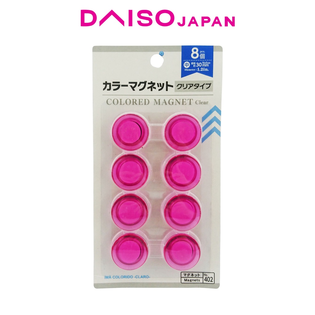 Daiso Pink Color Magnet 8pcs | Shopee Philippines