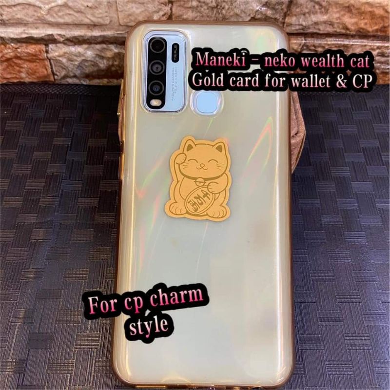 Menaki -neko wealth cat card for wallet cp | Shopee Philippines