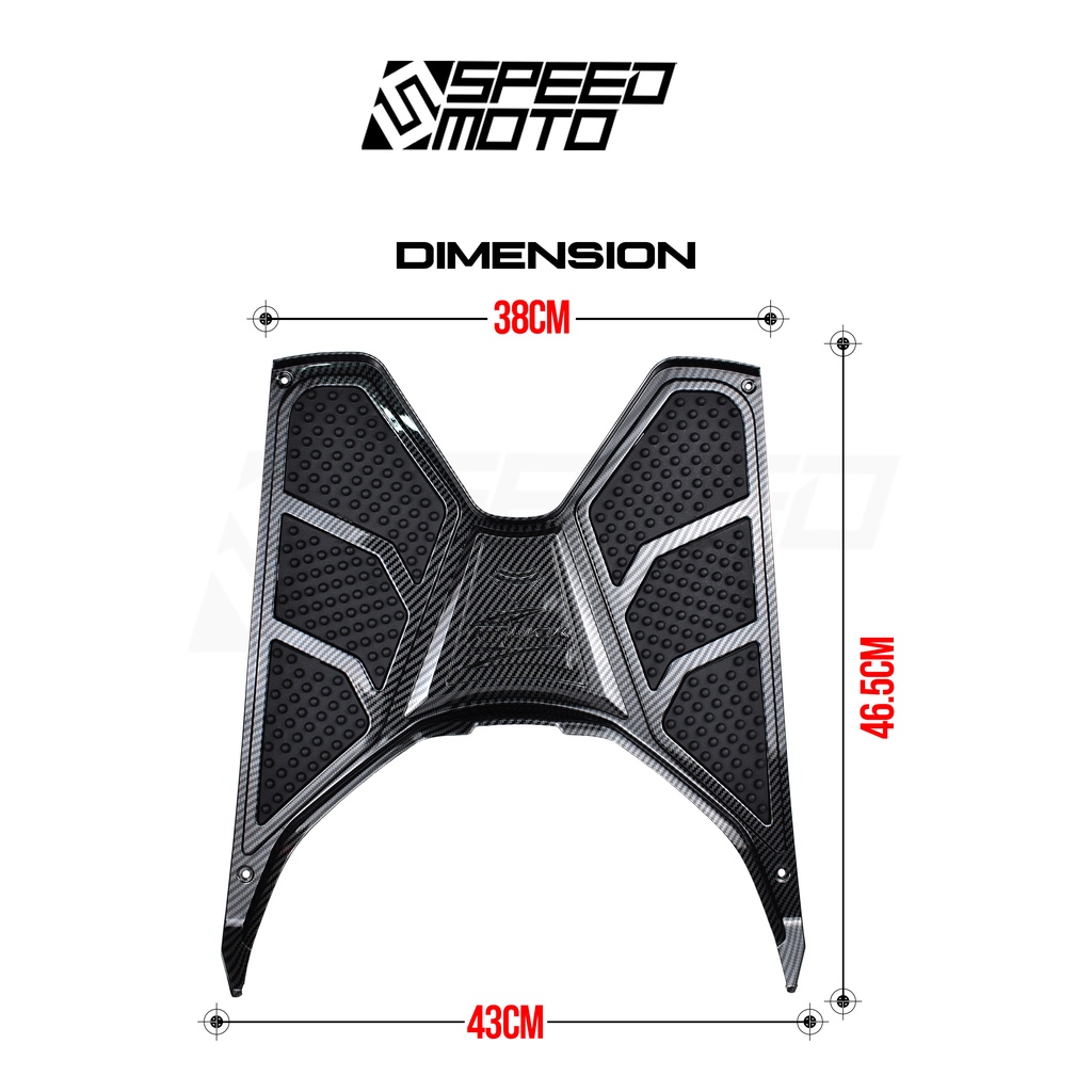 MOKOTO HONDA CLICK V2 / V3 FOOTBOARD MATTING CARBON / FORGED CARBON ABS ...