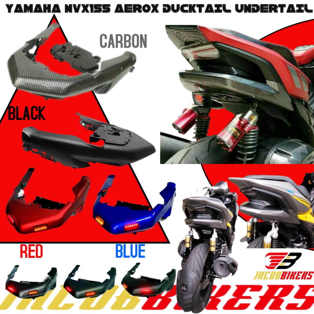 YAMAHA NVX155 AEROX BACK DUCKTAIL UNDERTAIL CARBON COVER WITH TAIL LAMP ...