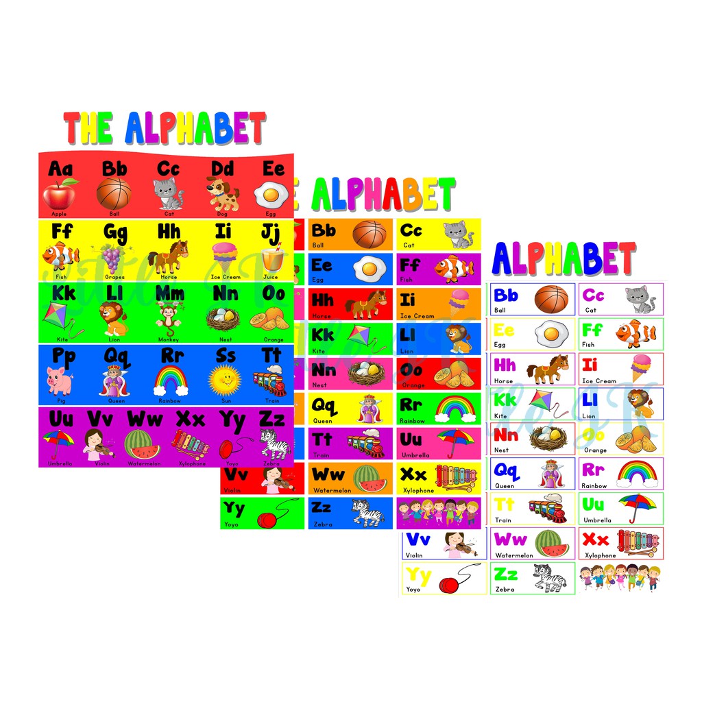 THE ALPHABET (A4) Laminated Chart by LITTLE JK | Shopee Philippines