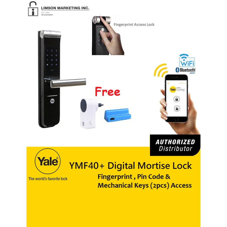 Yale YMF40+ Biometric Mortise Lock with Bluetooth Module & Wifi Bridge ...