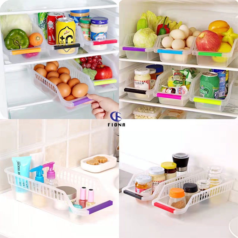 COD Refrigerator Organizer Kitchen Sundries Storage Basket Bathroom ...