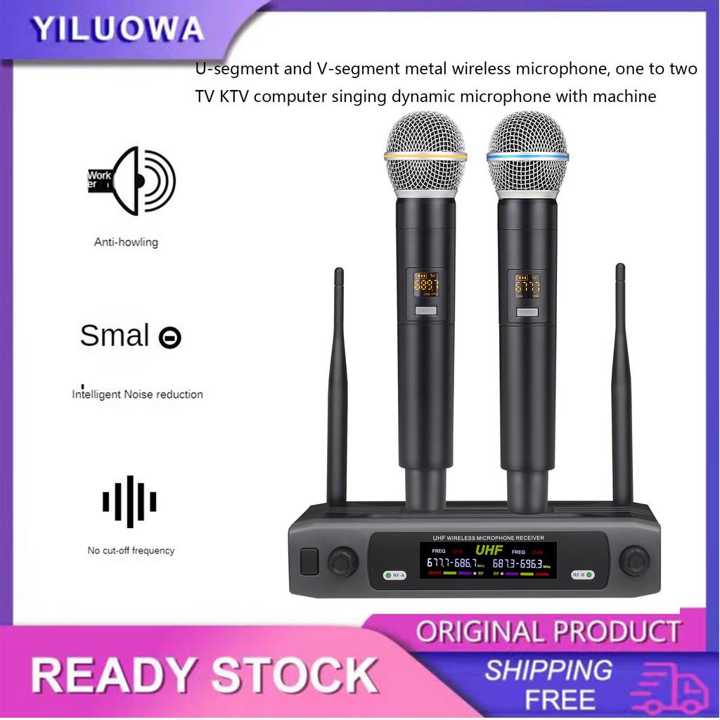 U-segment and V-segment metal wireless microphone, one to two TV KTV ...