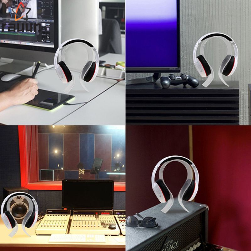 Universal U Shape Acrylic Headphone Stand Earphone Hanger Display Shelf ...
