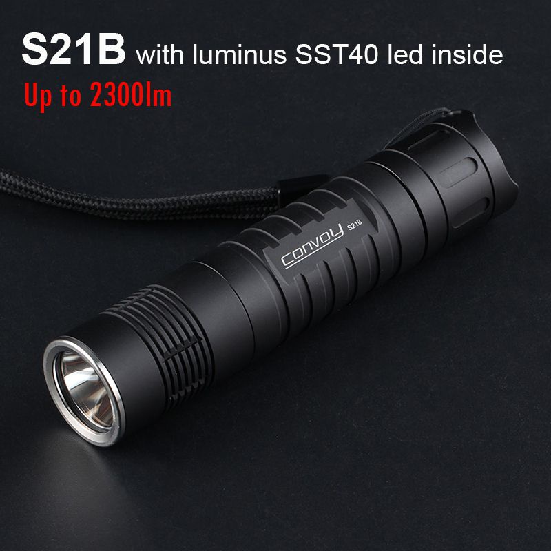 Original Convoy S21B Flashlight with luminus with SST40/SFT40 Led EDC ...