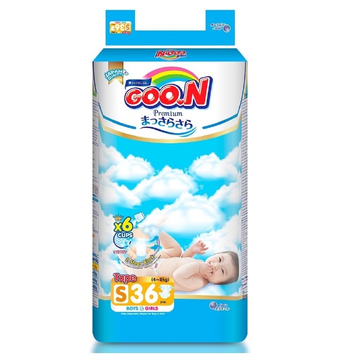 GOO.N Baby Diaper Premium Slim Tape Small 36's | Shopee Philippines