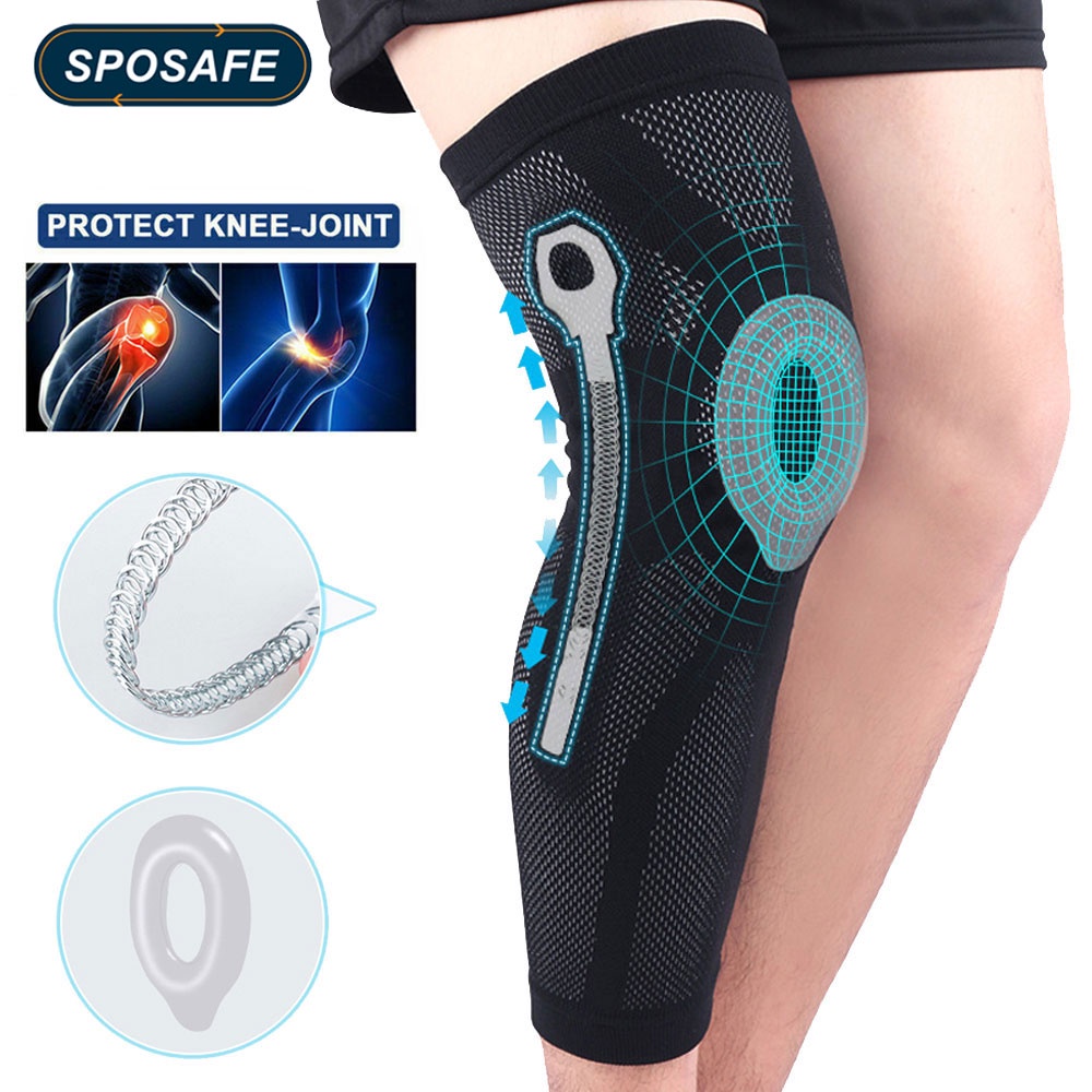 SPOSAEF Sport Long Knee Support long knee pad Silicone Antiskid ...