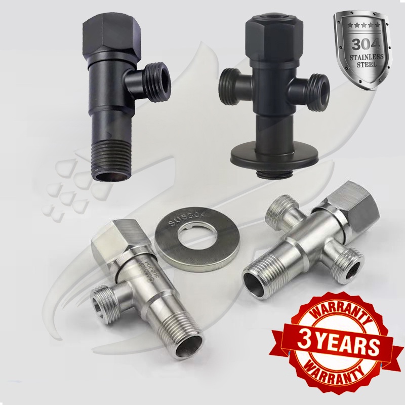 COD Stainless Steel One/Two Way Angle Valve 1/2" Angle Valve With Ring ...