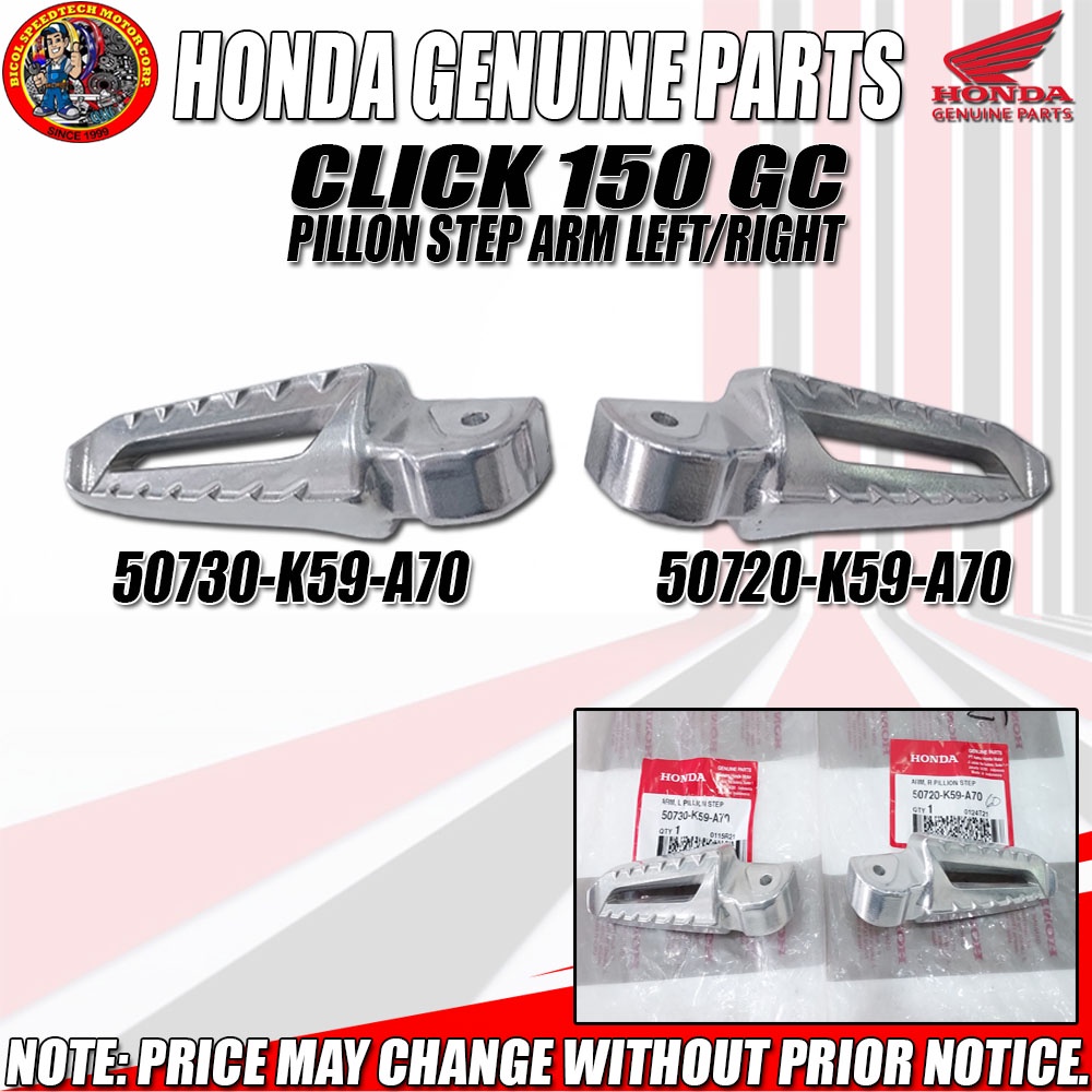 CLICK 150 I GC/160 VARIO PILLION STEP ARM (HPI) GENUINE: LEFT: 50730 ...