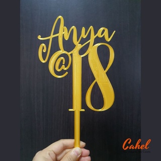 Debut Happy Birthday Cake Topper 18th Birthday Personalized Customized ...