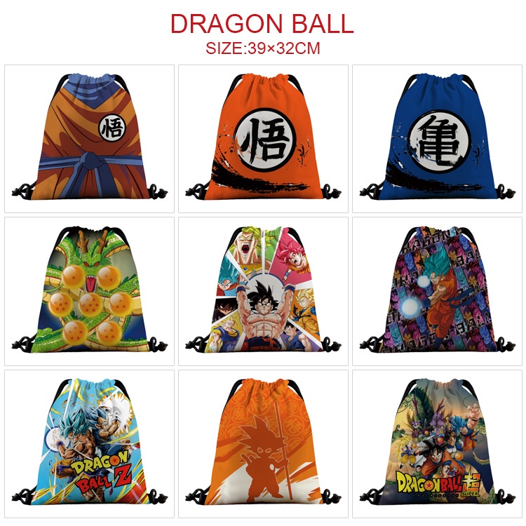 [Ready Stock] Dragon Ball Drawstring Bag Sun Wukong Cartoon Anime Beam ...