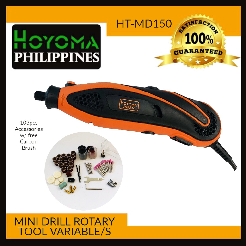 HOYOMA 103pcs ROTARY TOOL VARIABLE/S, HT-MD150 | Shopee Philippines