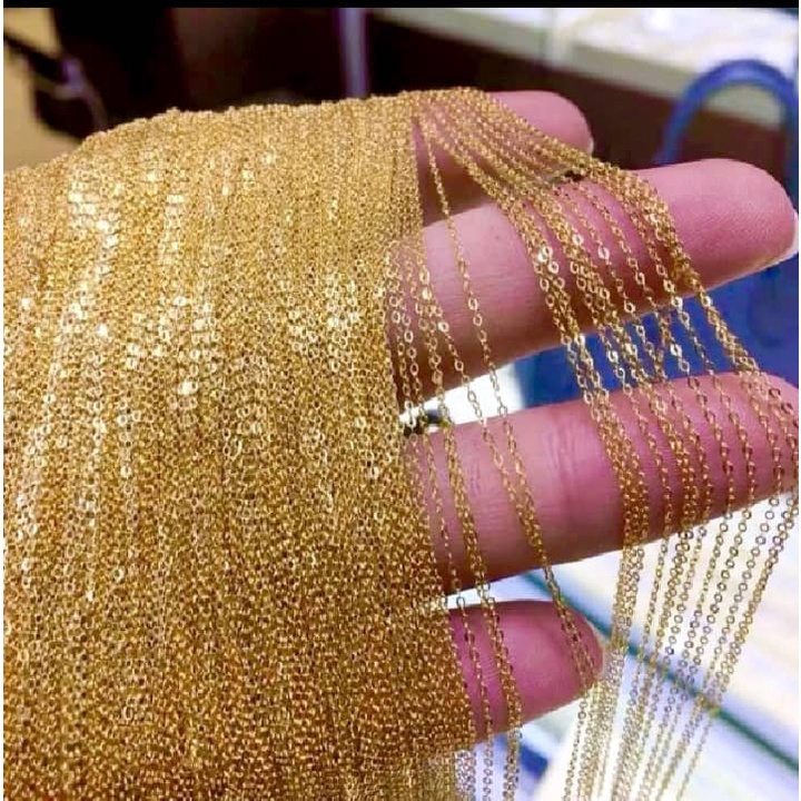 COD PAWNABLE Saudi gold 18k chain adjustable 16" 18" pawnable Saudi ...