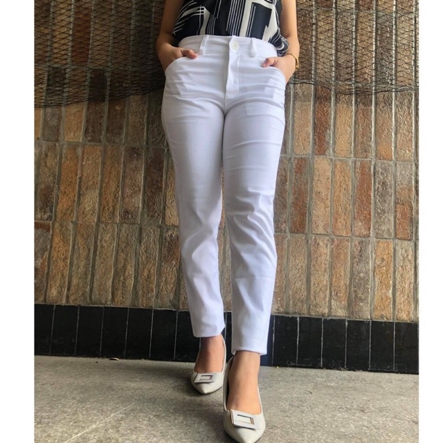 Petite & Plus size White Slacks For Women High Quality S/M/L/XL/2XL/3XL ...