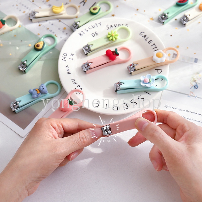 Cute Cartoon Mini Nail Clippers Colorful Nails Trimmer with Keychain ...
