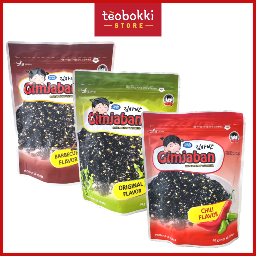 Seaweed mixed with Korean rice Gimjaban, Seaweed mixed with spices 40g ...